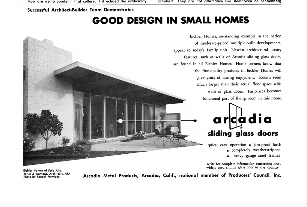 The horizontal sliding glass window/wall in the 20th century, a long ...