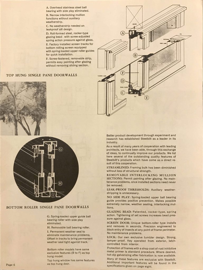 The horizontal sliding glass window/wall in the 20th century, a long ...